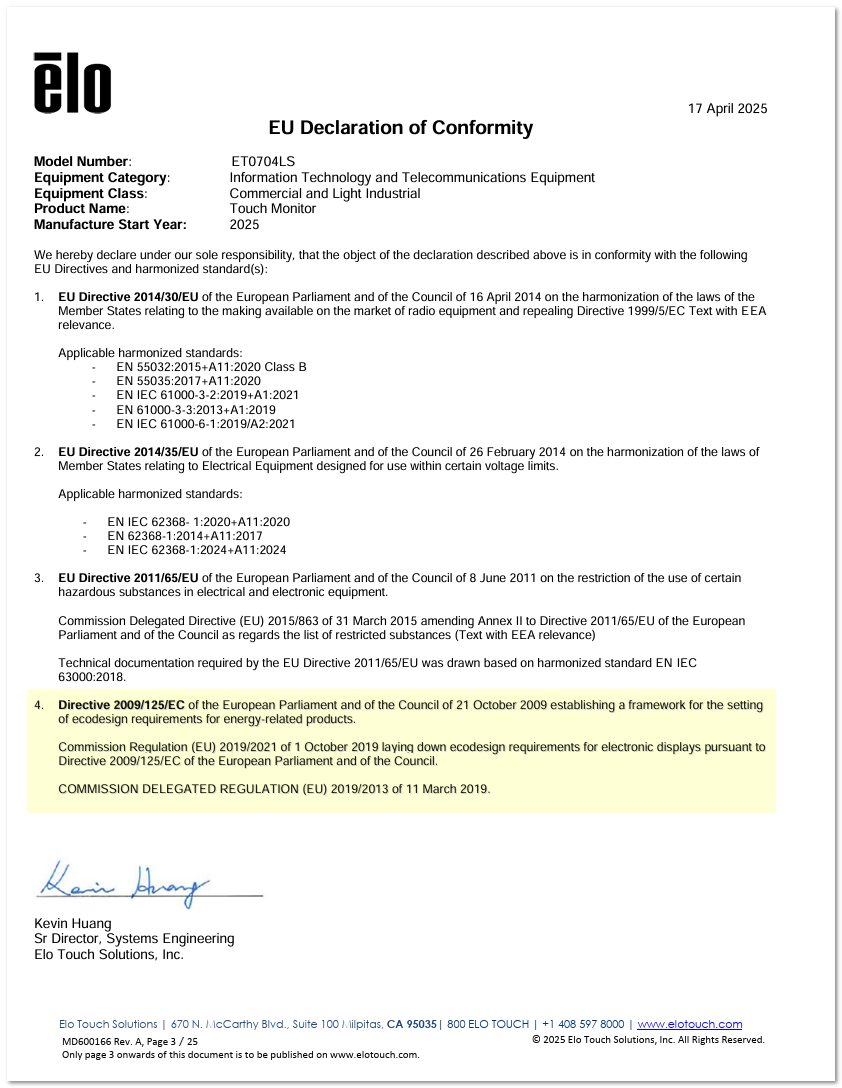 What Does ErP Lot 5 Mean on Elo Products? – Elo - Technical Support