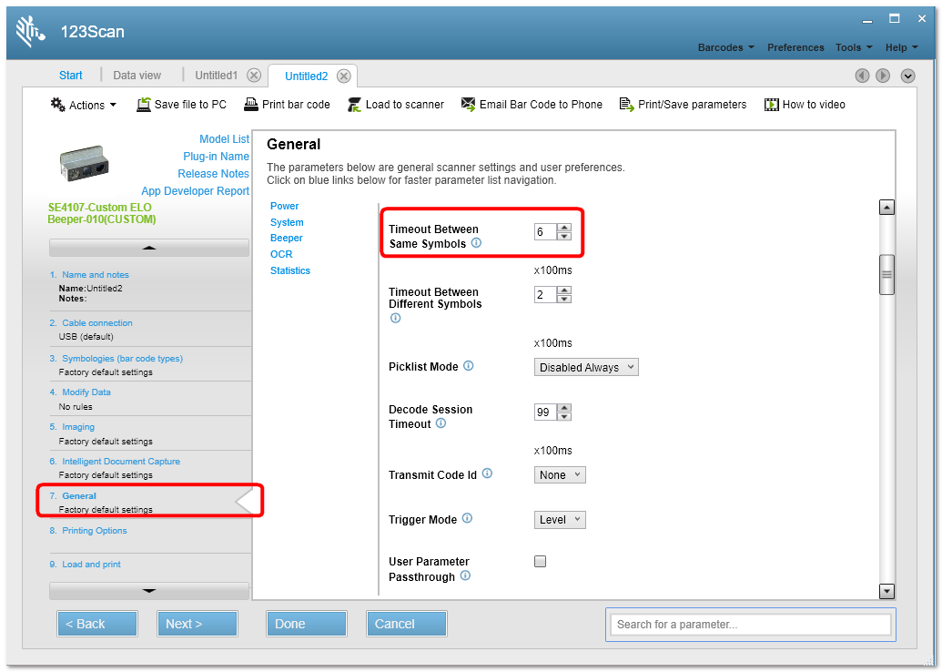 How do I prevent duplicate barcode scans in the Elo/Zebra barcode ...